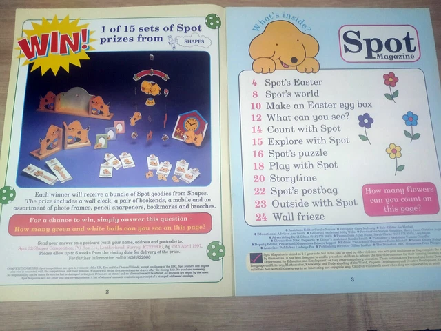 RARE VINTAGE BBC Childrens SPOT Magazine Comic #32 1997 VGC Spot The ... RARE VINTAGE BBC Childrens SPOT Magazine Comic #32 1997 VGC Spot The ...