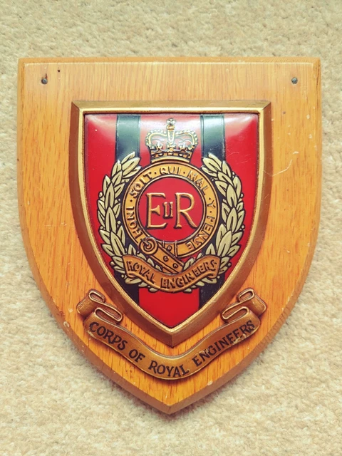CORPS OF ROYAL Engineers RE Regimental Shield Wall Plaque 1950’s £45.00 ...