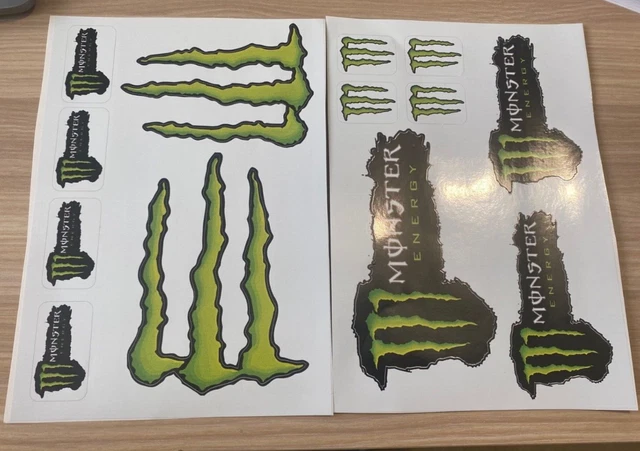 MONSTER ENERGY A4 Sticker Sheet Monster Logo Sticker Bomb £4.00 ...