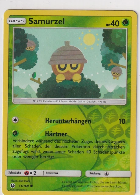 POKEMON CARTE TEMPÊTE De Firmament Numéro 11/168 Samurzel Reverse Holo ...