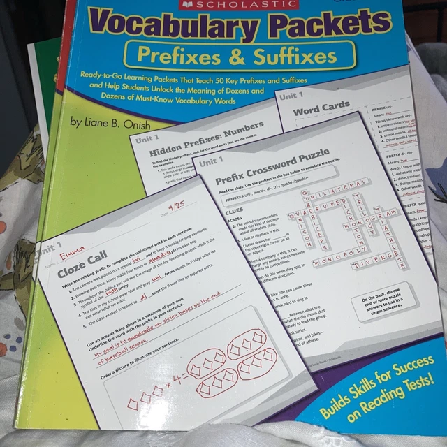 VOCABULARY PACKETS: PREFIXES & Suffixes Ready-To-Go Learning Pa ...