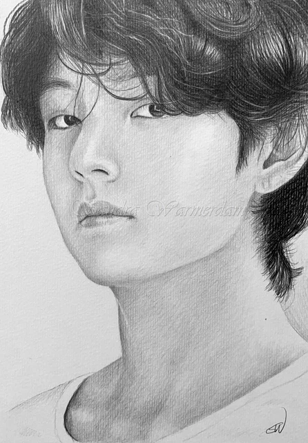 JUNGKOOK IN HANBOK BTS Portrait Coloured Pencil Drawing A4 £150.00 ...