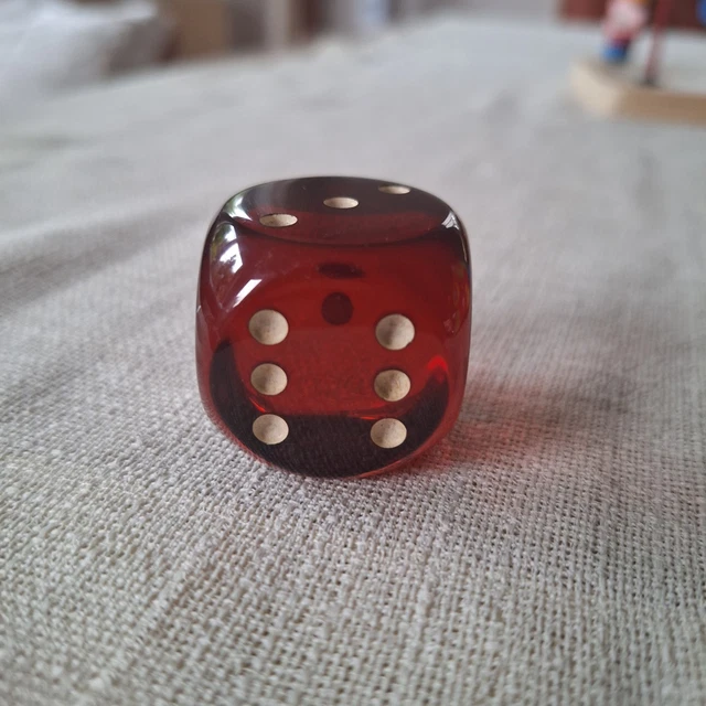 GROSSER XXL WÜRFEL Kunstharz Catalin Bakelit ca.3,4 cm 44,6 g Rot EUR ...