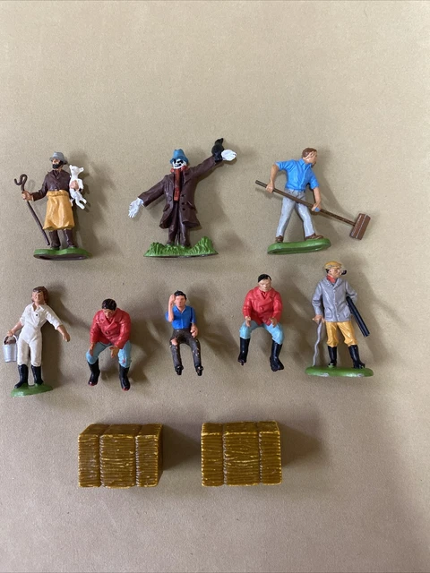 VINTAGE BRITAINS FARM Farmer Figures Toy Tractor Driver Scarecrow 70s ...