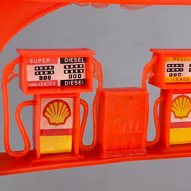 VINTAGE TOY DAY-FRAN Playset Shell Gas Station Car Accessory Kids Hong ...