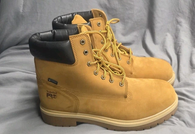 TIMBERLAND PRO DIRECT Attach 6" WP Steel-Toe Work Boot Wheat Men SZ 14 ...