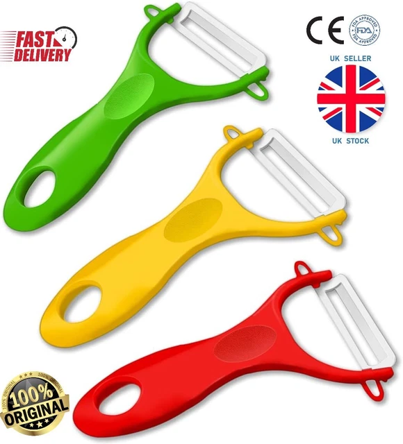 CERAMIC PEELER POTATO Carrot Parsnip Veg Fruit Slicer Speed French ...