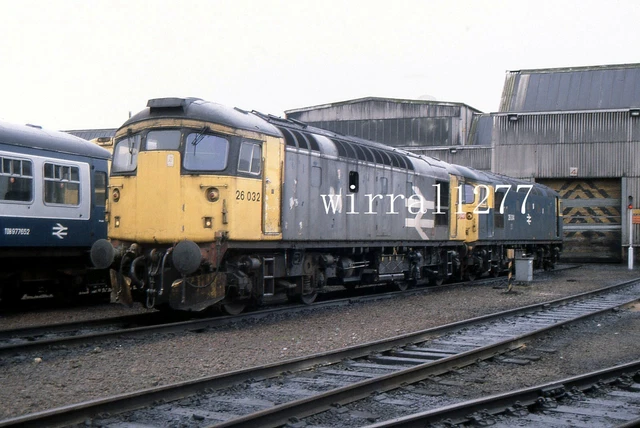 6X4 COLOUR RAILWAY photograph Class 26 26032 at Eastfield 21.03.92 £1. ...