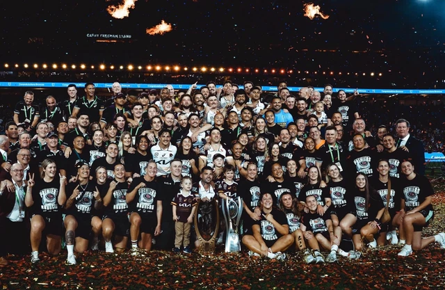 BRISBANE BRONCOS 2025 premiers nrl & nrlw rugby team poster,CHAMPIONS ...