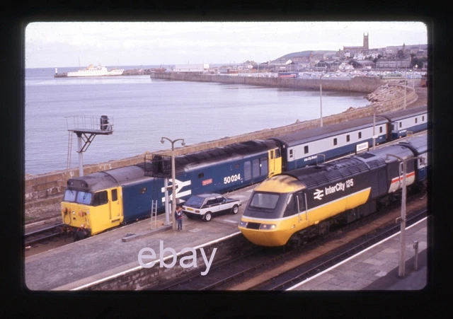 ORIGINAL 35MM SLIDE - Class 50 - 50024 w/ sleeper & HST wait at ...