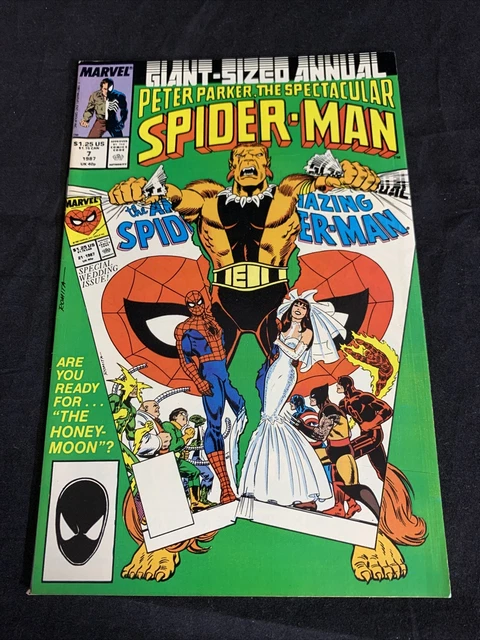 MARVEL GIANT SIZED Annual The Spectacular Spider-Man Comic Book 1987 KG ...