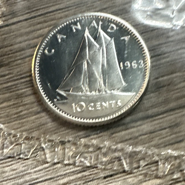 1963 CANADA SILVER 10 Cent Coin Proof Like From Coin Pack T293 £6.00 ...