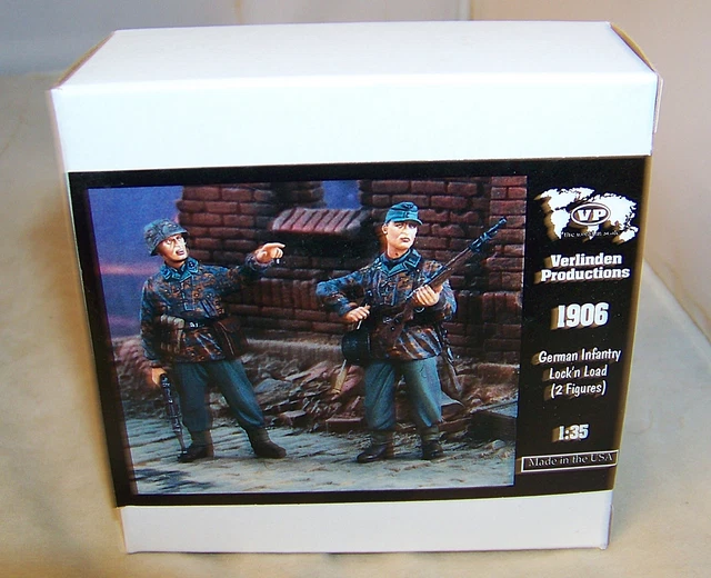 VERLINDEN 1:35 WWII Arme Allemande Ss Infantry Lock 'N Load 2 Figurines ...