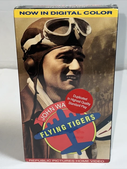 FLYING TIGERS (VHS) John Wayne, John Carole, Anna Lee In Color Brand ...