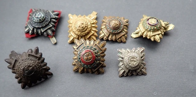 7 X BRITISH Army Officers Rank Pips. Blackened Brass, Blades, Screw ...