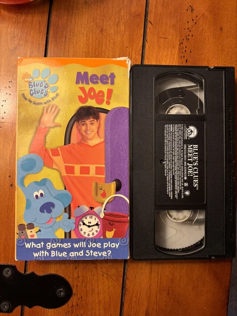 BLUES CLUES MEET Joe VHS Tape 2002 What Games Will Joe Play With Blue ...