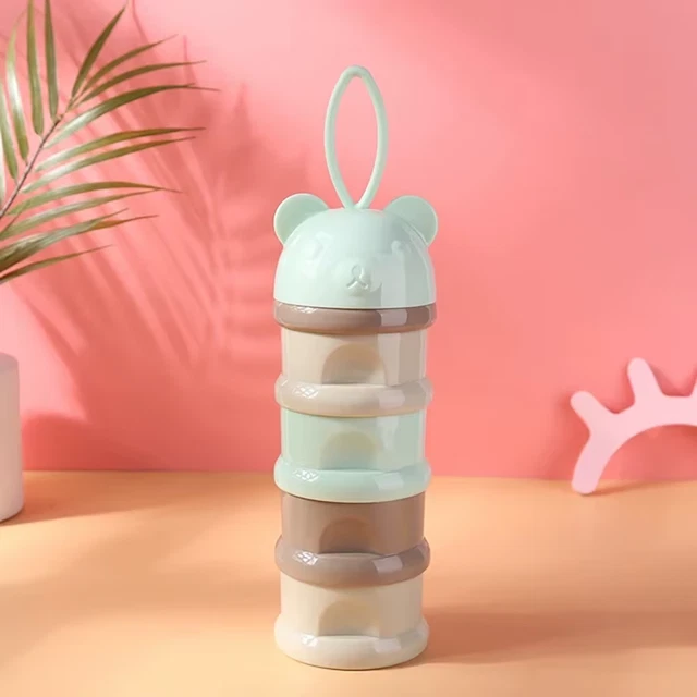 4 GRID PORTABLE Milk Powder Box Container Toddle Baby Snacks Food ...