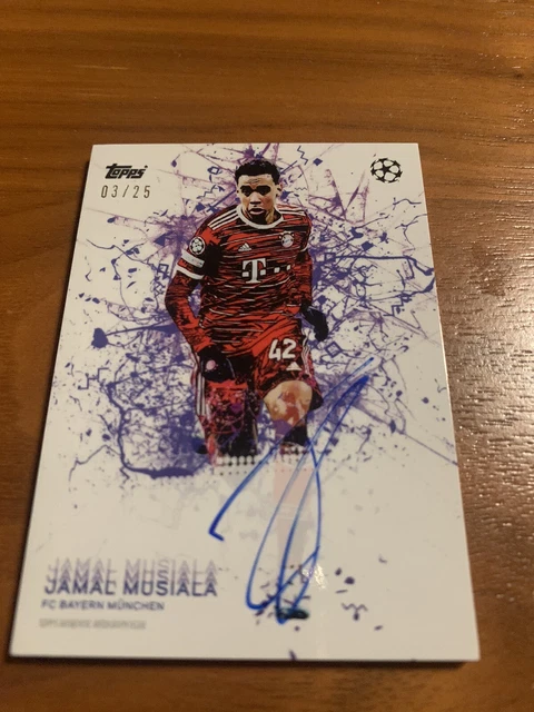 2022/23 TOPPS JAMAL Musiala Curated Set Jamal Musiala Base On Card Auto ...