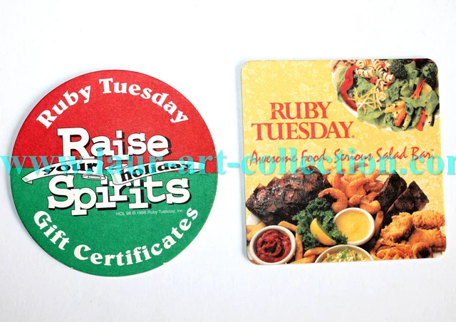 RUBY TUESDAY / Coca-Cola - 2 Ancien Sous Bock Dessous Verre Restaurant ...