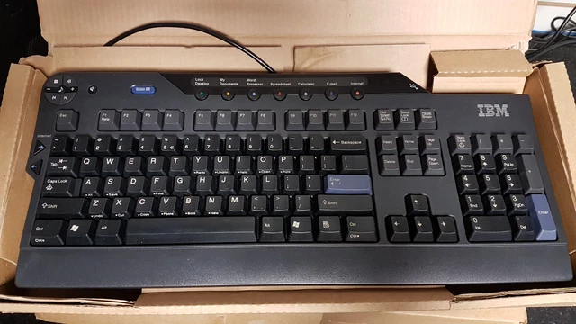 ORIGINAL IBM USB Multimedia Keyboard +2 USB Ports SK-8815 SK8815 PN ...