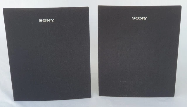 PAIR 15W 4 Ohms Black Sony Small Bookshelf or Wall Mountable Surround ...