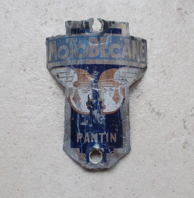 VINTAGE CYCLES MOTOBECANE France Bicycle Head Badge Antique Bike French ...