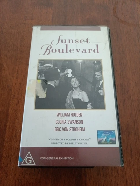 SUNSET BOULEVARD VHS Tape William Holden Paramount Pictures Pal $25.00 ...