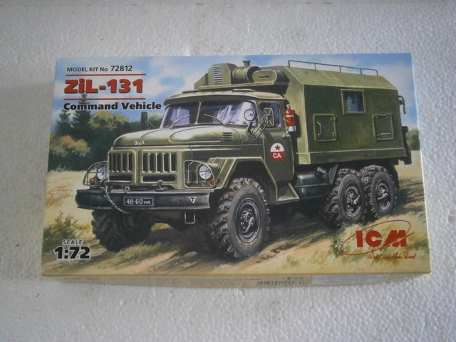 MAQUETTE CAMION SOVIET COMMAND VEHICLE ZIL-131 RUSSE ICM UKRAINE 1/72 ...