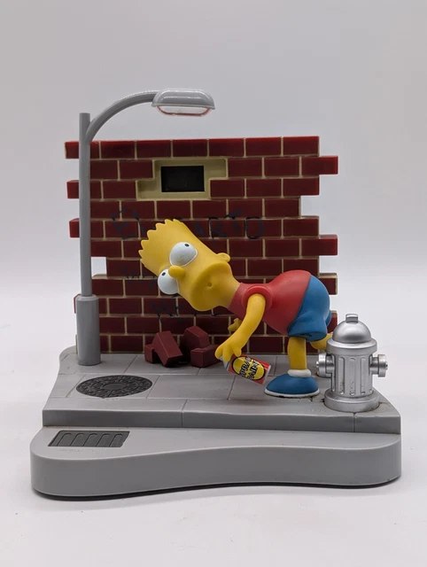 RARE VINTAGE WESCO 2000 Bart Simpson Talking Novelty Alarm Clock Non ...