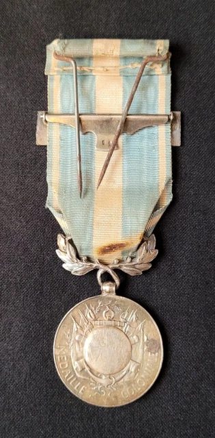 MÉDAILLE COLONIALE TONKIN clapet argent 1895 French Colonial Medal ...
