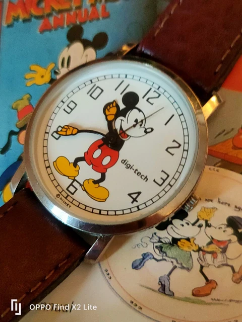 RARE WALT DISNEY Mickey Mouse Digi-Tech Quartz Watch With Moving Arms ...