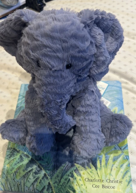 JELLYCAT I AM Medium Fuddlewuddle Elephant New With Tag With Hardbook ...