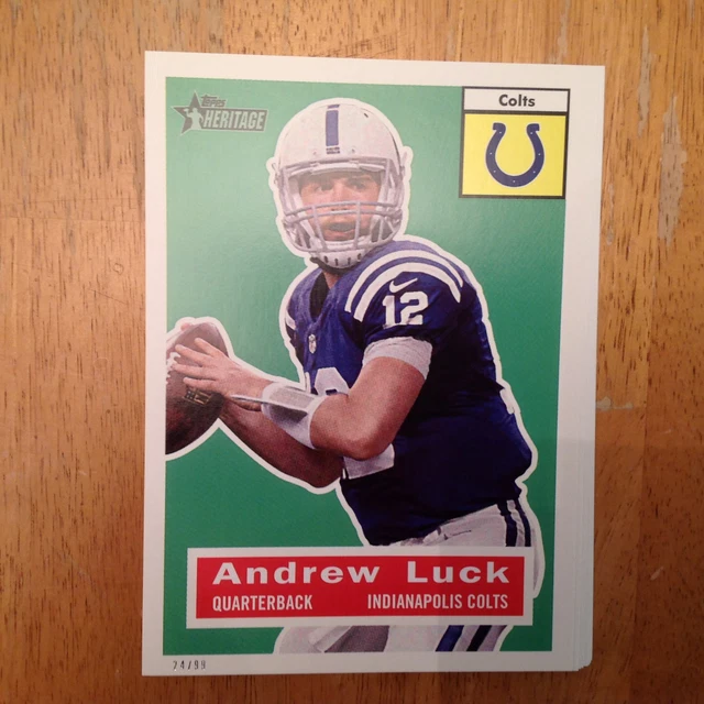 ANDREW LUCK #15 COLTS QB MVP #ed/99 fabriqué 2015 Topps Heritage ...