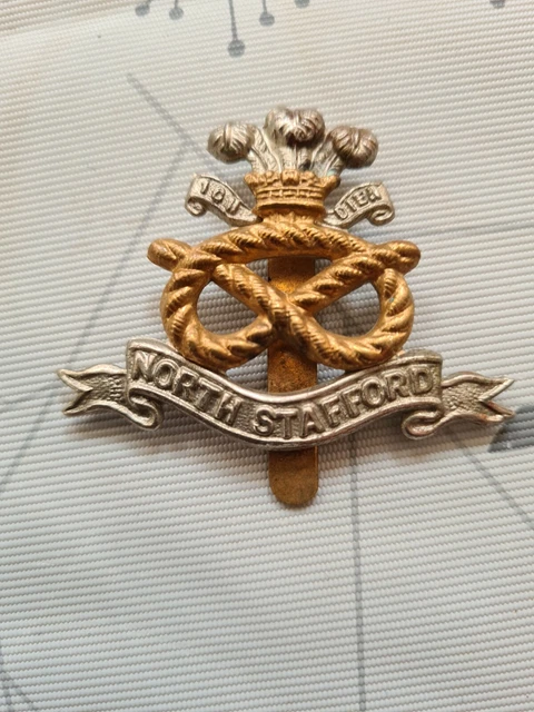 NORTH STAFFORDSHIRE REGIMENT Cap Badge British Army Original Jr Gaunt ...