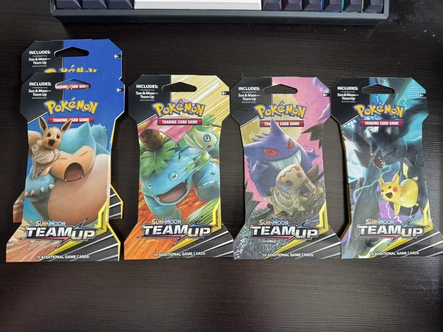 POKEMON SUN&MOON TEAM UP BLISTER COMPLETE ART SET (Only Sleeve No Packs ...