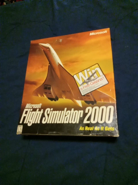 MICROSOFT FLIGHT SIMULATOR 2000 NTSC USA Big Box PC CD-ROM neuf scellé ...