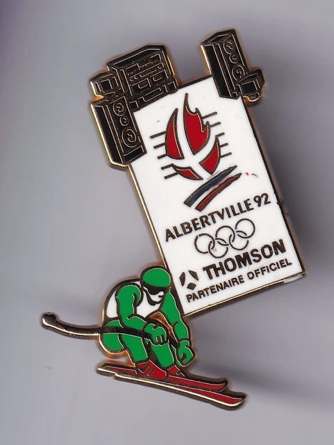 RARE PINS PIN'S .. Olympique Olympic Albertville 1992 Thomson Ski ...