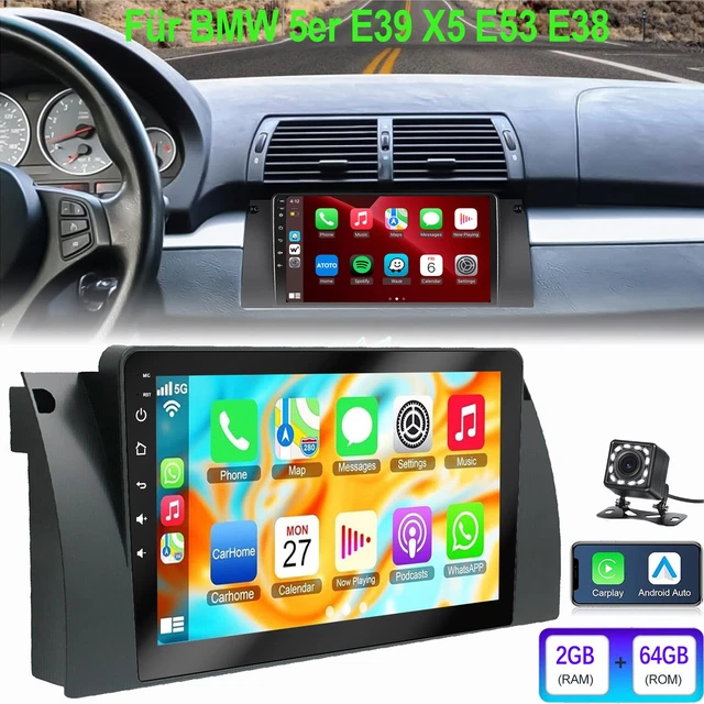 4+64G ANDROID 14 Apple Carplay RDS Autoradio GPS Navi KAM Für BMW E39 E53 X5 5er EUR 152,99 ...