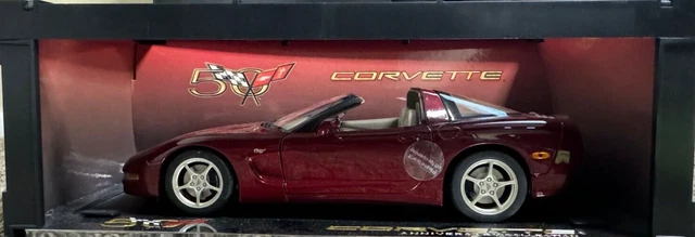 1/18 AUTOART CHEVROLET Corvette C5 50th Anniversary Maroon Diecast ...