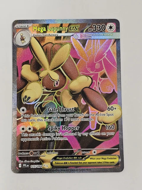 MEGA LOPUNNY EX 115/094 Me02: Phantasmal Flames Holo Pokemon TCG £4.44 ...