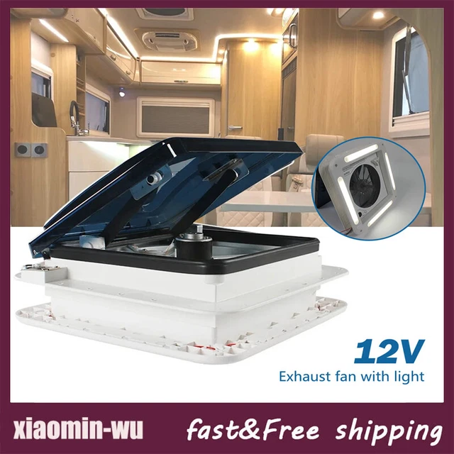 ROOF VENT FAN Camper Van Motorhome RV Caravan Skylight Vent with LED ...