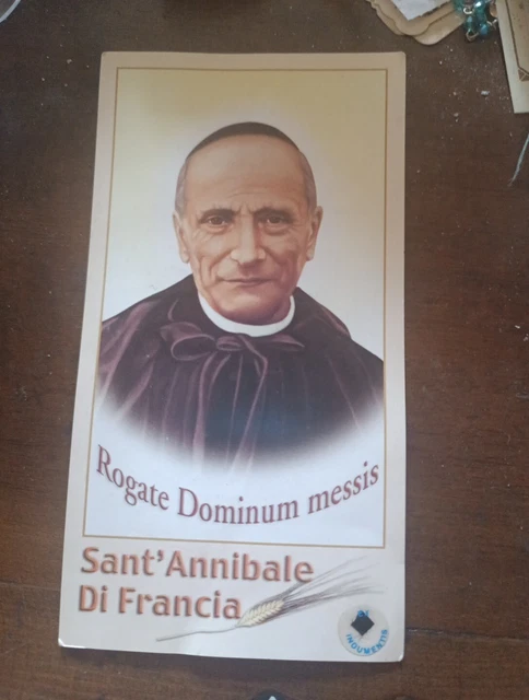 SANTINO CON RELIQUIA Ex Indumentis Sant Annibale Maria Di Francia EUR 5 ...