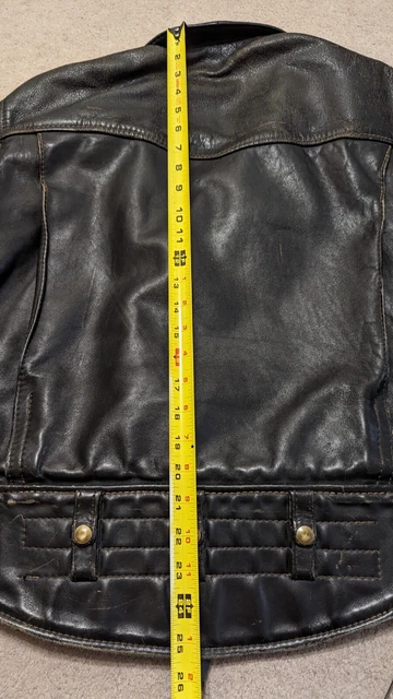 VINTAGE 70S LANGLITZ Columbia Police highway patrol leather jacket ...