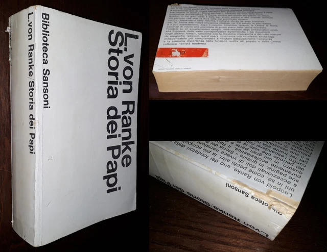 STORIA DEI PAPI, L. von Ranke, 1°Ed. Biblioteca Sansoni 1965. EUR 5,00 ...