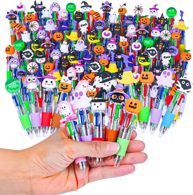 10-PACK MULTI-COLOURED PENS Set Fun Pens for Kids 4 in 1 Retractable ...