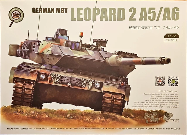 BORDER MODEL TK7201, German MBT LEOPARD 2 A5/A6, 1/72, MIB, TOP! EUR 24 ...