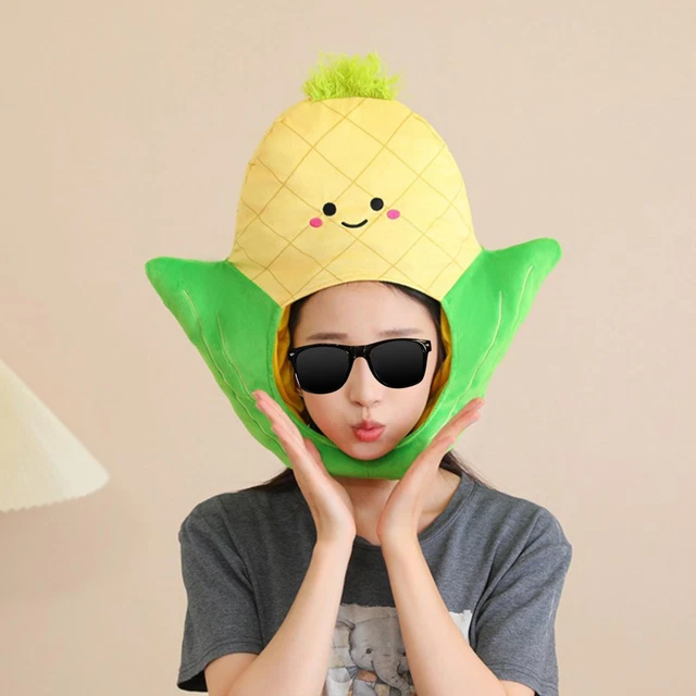 CORN CAP LOVELY for Adults Plush Hat for Holiday Role Play Masquerade ...