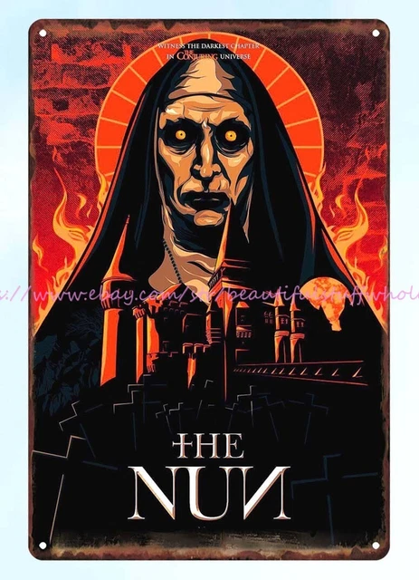 THE NUN HORROR movie poster Halloween scary metal tin sign metal wall ...