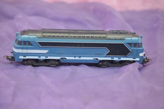 ANCIEN TRAIN ELECTRIQUE Locomotive Lima 67001 Rail Pont + 3 Wagon Jouef ...