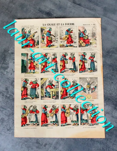 RARE ESTAMPE PELLERIN & Cie, IMAGERIE D'EPINAL - N°902 LA CIGALE ET LA ... RARE ESTAMPE PELLERIN & Cie, IMAGERIE D'EPINAL - N°902 LA CIGALE ET LA ...